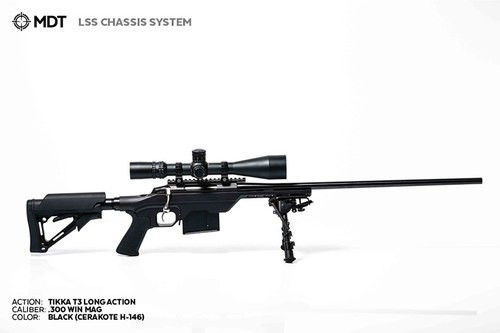MDT LSS Tikka T3 Long action Black CHASSIS SYSTEM | BEAREKA s.r.o.